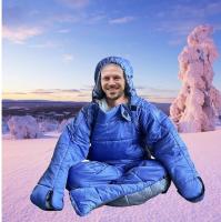 China Gray Wearable Sleeping Bag With Temperature Rating -30C-20C Machine Washable for sale