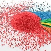 China UL-Certified Red Reprocessed PVC Compound Particles - 105°C Temperature Resistance, Shore A 85 Hardness for Cable Insulation for sale