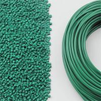 China Cold Resistant Green PVC Compound Granules UL94 V-2 Flame Retardant -40°C to 105°C Temperature Range for Outdoor Wire and Cable for sale