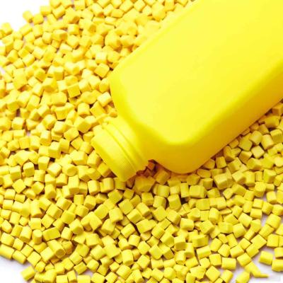 China Yellow EVA Foaming Agent Masterbatch for Cosmetic Bottles - 2-6mm Granules, 120-270°C Heat Resistance for sale