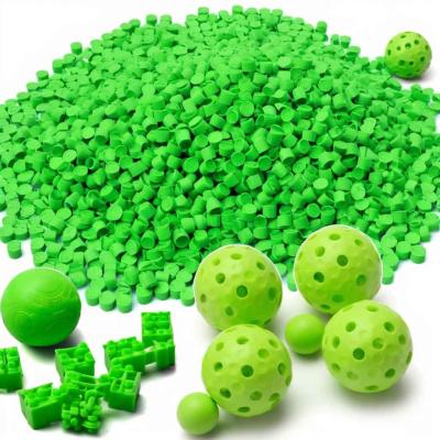 China Green EVA Masterbatch Pellets with 12% Pigment Content for Shoe & Toy Foaming - Heat Resistant to 200°C for sale