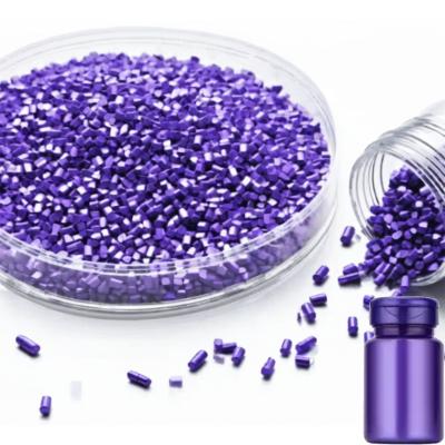 China Food Grade PET Purple Masterbatch with 300-350°C Heat Resistance and Level 5 Migration Resistance for Plastic Manufacturing for sale