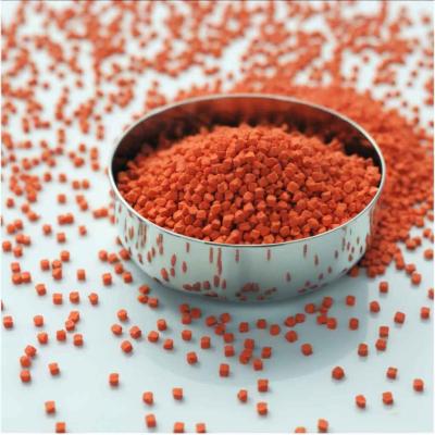 China Nylon PA Color Masterbatch Orange Plastic Pellets 35-45% Pigment Content for Injection Molding and Extrusion for sale