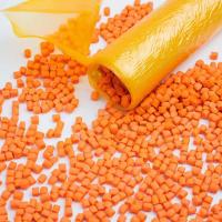China PP PE Plastic Color Concentrate Orange Masterbatch Pellets 20-60% Pigment Concentration -30℃ to 280℃ Temperature Range for sale