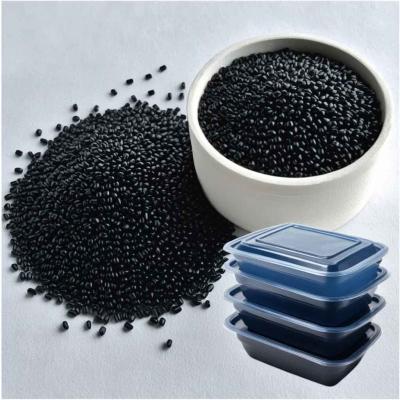 China Universal Black Masterbatch Granules 25% Carbon Black Content FDA EU Certified Food Grade for PP PS PET PLA Packaging for sale