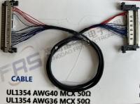 China 0.8mm Awg40 LVDS 30 Pin Connector Cable 180mm Wire Harness for sale