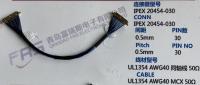 China 40awg Micro Coax 30 Pin LVDS Connector 250mm Cable Assemblies for sale