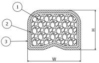 China 9x5mm Emi Rubber Gasket , Flat Conductive Foam Gasket for sale