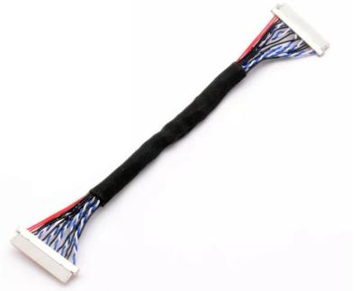 China Television LVDS Wire Harness Black , 220mm Radio Wire Harness Fot High Definition TV for sale