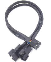China 3 4 Pin Power Extension Cable , Braided Power Harness Cable for sale