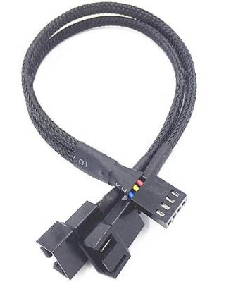 China 3 4 Pin Power Extension Cable , Braided Power Harness Cable for sale
