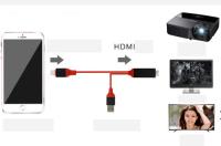 China 8 Pin 2m HDMI Cable Assembly 1080p Audio Cable To Hdmi For IPhone 13 13Plus for sale