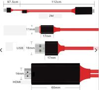 China 8 Pin 2m HDMI Cable Assembly 1080p Audio Cable To Hdmi For IPhone 13 13Plus for sale
