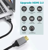 China 60hz HDMI Cable Assembly 4k 3840x2160 15m Fiber Optic for sale