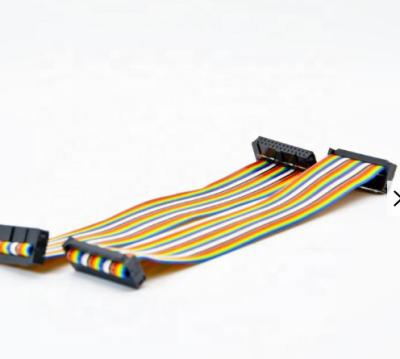 China FPC Female Flexible PCB Cable Rainbow Color  2.0 2.54mm 60 Pin Flat Ribbon for sale
