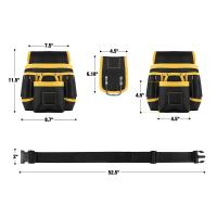 China Magnetic Waterproof Heavy-Duty Adjustable Tool Belt Bag OEM/ODM Lightweight Multifunctional Tool Bag for sale