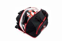 China Helmet Bag with Extendable Shoe Compartment | Fleece Lined 600D Oxford Track & Motorcycle Gear Bag for sale