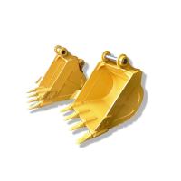 China KOMATSU PC200 PC220 Excavator Rock Bucket Durable With Five Teeth for sale