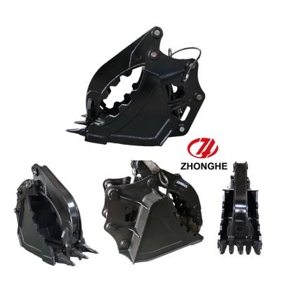 China Mechanical Excavator Hydraulic Thumb , Graptor Bucket For PC200 320 ZX200 for sale