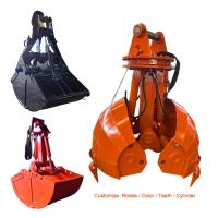 China Antiwear Round Excavator Clamshell Bucket , Hydraulic Shell Excavator Sand Bucket for sale