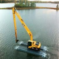 China 320dl Komatsu PC200 Amphibious Excavator Long Boom Arm Digging The River Canal for sale