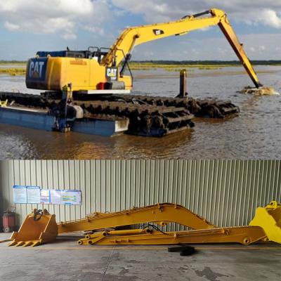 China 14m Long Reach Boom For  320 Excavator Use To River Dredging for sale