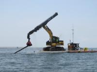 China 25 Meters Long Excavator Telescopic Boom , 0.42 cbm Excavator Long Reach Boom for sale