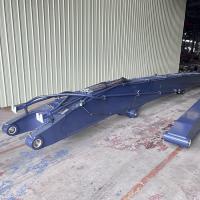 China Cheap 45-70 Ton Excavator Pile Driving Boom Machinery for 18M Sheet Pile Vibro Hammer Optional SK450 SK460 SK480 SK495 for sale