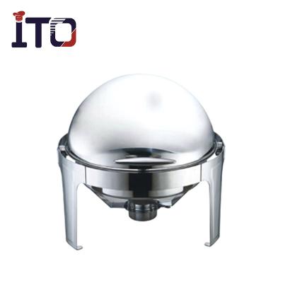 China 201 Industrial Prices YK721 6L Stainless Steel Round Hot Pot Stainless Steel Muffin Chafing Dish Food Warmer Machine for sale