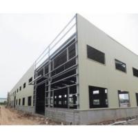 China Durable Commercial Steel Framed Workshop Buildings With Welded Connection / Rolled Up Door for sale