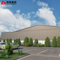China Prefabricated Steel Structure Workshop With PU Wall Sandwich Panel for sale