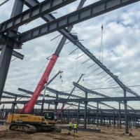 China Modern Pre Engineered Steel Building Structure , Logistics Park Prefabricated Steel Warehouse for sale