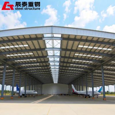 China Q355 Q235 Prefab Metal Airplane Hangar Industrial Steel Warehouse Construction for sale