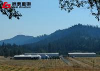 China Weather Resistant Prefab Agricultural Buildings Rectangular Steel Structure Greenhouse for sale