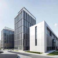 China Prefabricated Metal Storage Buildings Multi Floor Modern Office Steel Building for sale