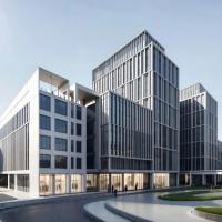China Prefabricated Metal Storage Buildings Multi Floor Modern Office Steel Building for sale