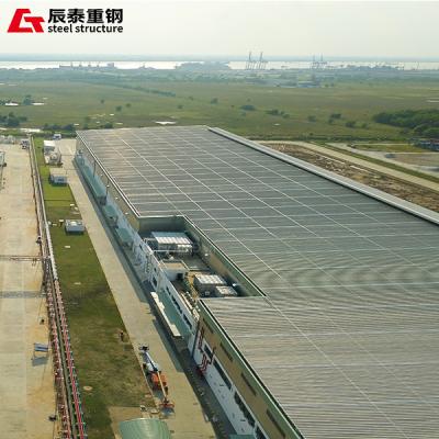 China Wide Span Prefab Steel Frame Building Construction Weatherproof for sale