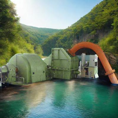 China High Power Pelton Turbine Generator 100kw-50mw Brushless Excitation Mode Stainless Steel for sale