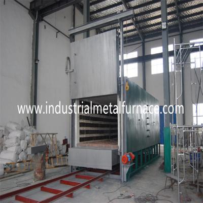 China Industrial 1050 Degree C Electrical Resistance Trolley Car Bottom Steel Plate Heating Furnace for Foriging for sale