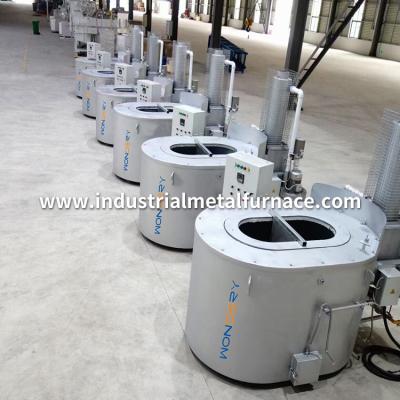 China Gas Fired Graphite Crucible 300 to 1000 kg Industrial Aluminum Melting Furnace with Recuperator for sale