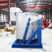 China Hydraulic Tilting Design 500KG ZINC Natural Gas Tilting Zinc Melting Furnace for sale