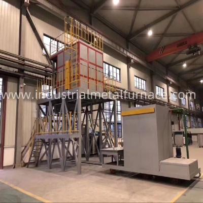 China 1400×1400×1100 mm Drop Bottom Fast 650 Degree Celsius Aluminum T6 Heat Treatment Furnace Quenching Solutioning for sale