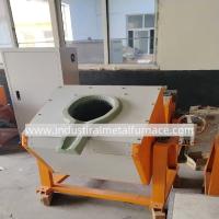 China 200kg 80KW Tin Induction Melting Furnace Manual Tilting Type for sale