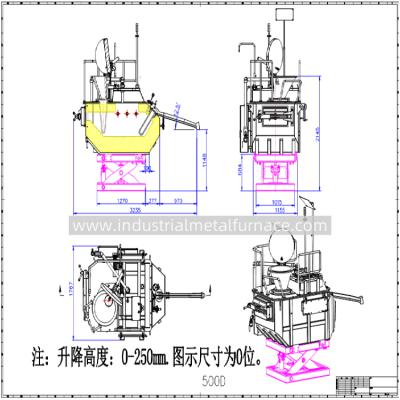 China Electrical 500kg Aluminum Holding Furnace with 350kg Working Capacity and 0.5-3kg Dosing Range for Die Casting for sale