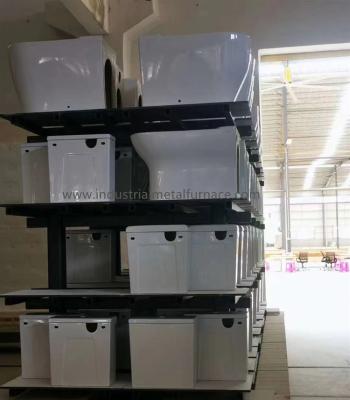China Natural Gas Bogie Hearth Furnace for Ceramic Product Heat Treatment with 1300℃ and 4000 × 2000 × 2000 mm Chamber for sale