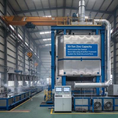 China 50-Ton Zinc Capacity | Natural Gas-Heated Environment-Friendly Hot-Dip Galvanizing Production Line | Batch Galvanizing & Surface Treatment System for Steel Structural Parts for sale