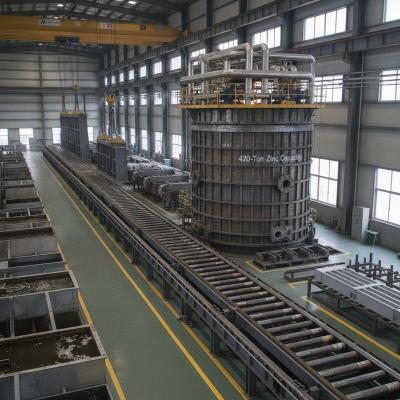 China 420-Ton Zinc Capacity | Natural Gas Straight-Line Hot-Dip Galvanizing Production Line | Large-Scale Steel Component Batch Galvanizing & Surface Treatment System for sale