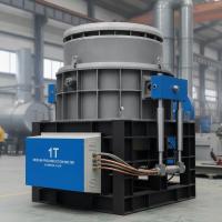 China 1-Ton Capacity Medium Frequency Induction Melting Furnace for Rapid Aluminum Alloy Melting with Hydraulic Tilting System for sale