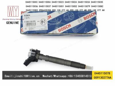 China Bosch Genuine Piezo Fuel Injector 0445115078, 0445115079, 0445115051, 0445115052, 059130277AA, 059130277AB, 059130277AH, for sale