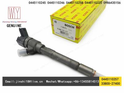 China BOSCH GENUINE AND NEW FUEL INJECTOR 0445110257 0445110258, 33800-27400, 0445110245, 0445110246, 0445110725, 0986435156 for sale